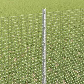 Svařovaná drátěná plotovina s tyčkami 10 x 1,4 m Stříbrná 3336334