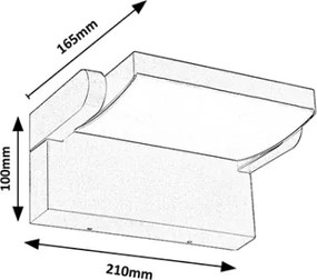 Brilagi - LED Venkovní nástěnné svítidlo ANKLE LED/18W/230V 3000K IP65