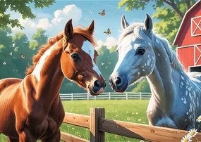 TREFL Puzzle Koně na mýtině / 200 dílků / od 7 let