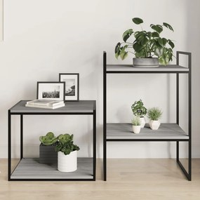 Nástěnné police 4 ks šedé sonoma 60x10x1,5 cm kompozitní dřevo