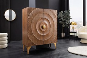 Designová vysoká komoda Venetia 120 cm hnědé mango