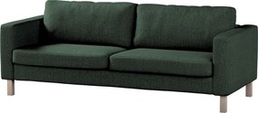 Potah na pohovku IKEA Karlstad, 3-místná, rozkládací barva zelená látka pletený vzor