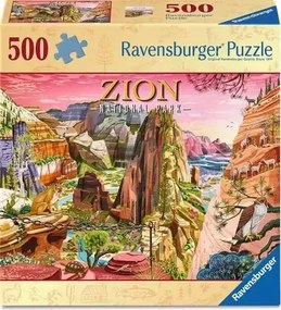 RAVENSBURGER Puzzle National Park: Zion / 500 dílků / 49 × 36 cm