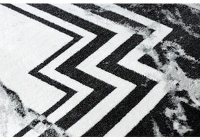 Moderní koberec TULS strukturální, střapce 51210 Mramor antracit velikost 140x190 cm | krásné koberce cz