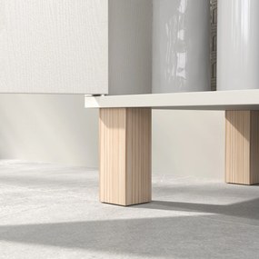 HOMCOM Koupelnová Skříňka Pod Umyvadlo, Skříňka Pod Umyvadlo, Otevřená Policová Skříň s 2 Magnetickými Dveřmi a Nastavitelnou Policí, 60 x 30 x 63 cm…