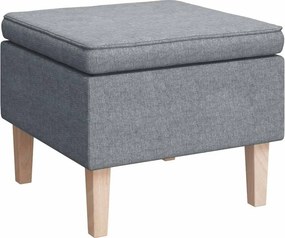 Houpací křeslo se stoličkou světle šedé textil 3121272