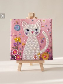 Sinsay - Kreativní sada na zdobení obrázku kočky kamínky - vícebarevná