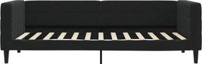 Válenda s matrací černá 100 x 200 cm samet 3196678