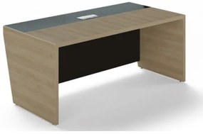 Kancelářský psací stůl TRIVEX - 180x90 cm - dub pískový/černá - 3D5298