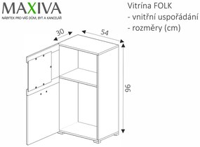 MAXIVA Obývací stěna - FOLK, dub craft/bílá
