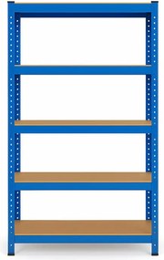 Regál 150x70x30 cm lakovaný 4-policový, nosnost 70 kg - modrý