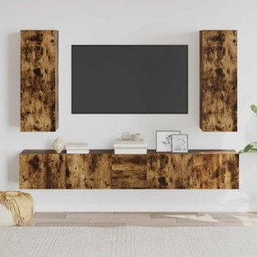 5dílný set TV skříněk kouřový dub kompozitní dřevo 3114251