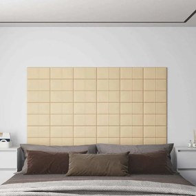 vidaXL Nástěnné panely 12 ks 30 x 15 cm textil 0,54 m² [344016] Barva: Hnědá