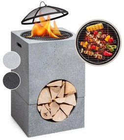 Monolith, ohniště s grilem, MgO a ocelový plášť, lapač jisker