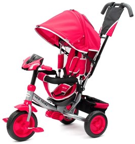 BABY MIX Dětská tříkolka s LED světly Baby Mix Lux Trike růžová