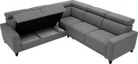Casarredo - Komfort nábytek Rohová sedací souprava BRIANA rozkládací s úložným prostorem, pravá, látky A1 | potah: neat 92,barva: N4 ořech