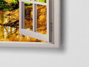 Liox 3D obraz lesní potok Rozměr: 100 x 65 cm
