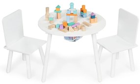 Dětský stůl s židlemi Ecotoys I bílý