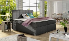 Postel Boxspring Alicia, šedá (látka - ba 01/sawana 05)