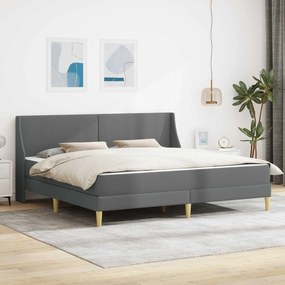 Rám postele s matrací s čelo Tmavě šedá 180 x 200 cm Polyester 3414750