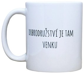 Super plecháček Keramický hrnek  s potiskem dobrodružství Objem a motiv: 300 ml černý lem