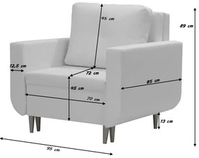 Křeslo ROT s funkcí spaní Černý