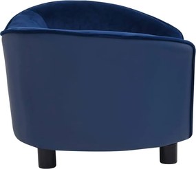 Pohovka pro psy modrá 69 x 49 x 40 cm plyš a umělá kůže 171034