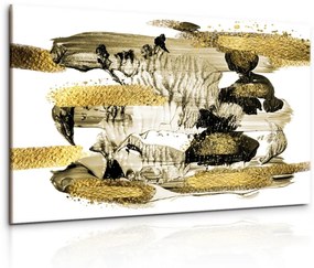 Malvis ® Obraz zlaté tahy štětcem Velikost: 120x80 cm