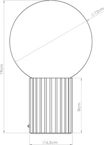 Stolní lampa Halo, 1x bílé skleněné stínítko, tp