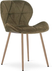 Jídelní židle MANGO VELVET, hnědá