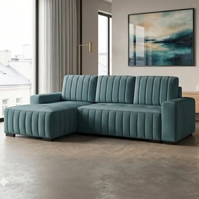 Malá sedací souprava HUGI | 140x240 cm | rozkládací + úložný prostor | VÝBĚR TKANIN