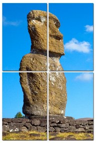 Obraz na plátně - Ahu Akivi moai - obdélník 7921D (120x80 cm)