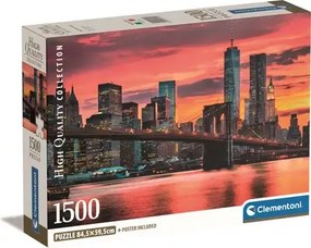 CLEMENTONI Puzzle East River za soumraku / 1500 dílků / od 18 let