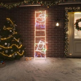 vidaXL Skládací Santa na žebříku s 552 LED 50 x 200 cm