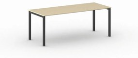 Stůl Square s černou podnoží 2000 x 800 x 750 mm, bříza