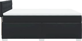 Box spring postel s matrací černá 140 x 190 cm umělá kůže 3286120