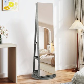 Costway Šperkovnice otočná o 360° s tříbarevnými LED světly, volně
