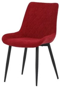 Autronic Moderní jídelní židle Jídelní židle, červená látka, černý kov (DCL-218 RED2)