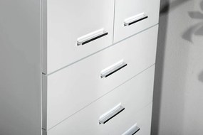 Aqualine Aqualine, ZOJA/KERAMIA FRESH skříňka vysoká 50x184x29cm, bílá, zásuvky, 51291