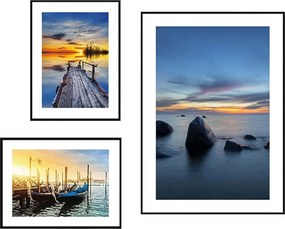 Obrazy v sadě 3 ks Seaside Sunset – knor