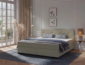 XXXLutz POSTEL BOXSPRING, 160/220 cm, béžová MID.YOU - Manželské postele - 002784001275