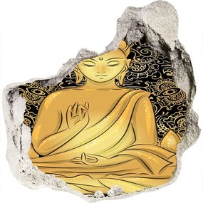 Wallmuralia Díra 3D foto tapeta nálepka Sedící budha 75x75 cm