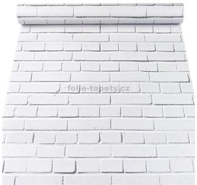 Wall Art Decor ® Samolepící fólie cihla bílá II. 45 cm x 10 m
