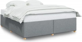 Rám postele bez matrace světle šedý 180 x 200 cm textil 3284750