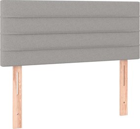 Box spring postel s matrací světle šedá 80 x 200 cm textil 3130305