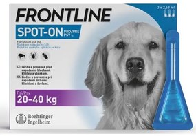 Frontline spot-on dog L a.u.v. sol 3 x 2,68 ml, 20-40kg