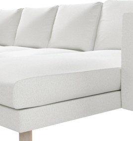 Potah na pohovku IKEA Norsborg 4-místná se šezlongem barva krémová látka pletený vzor