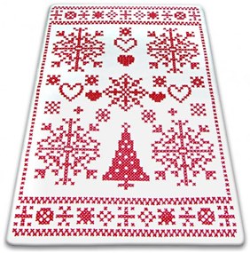 Kusový koberec Vánoce krémový 100x170cm
