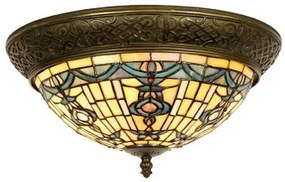 Stropní lampa Tiffany TRIANGLE Clayre &amp; Eef 5LL-5351