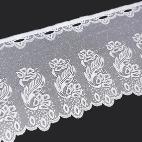 Vitrážová žakárová záclona 44468, výška 50,70 cm, metráž